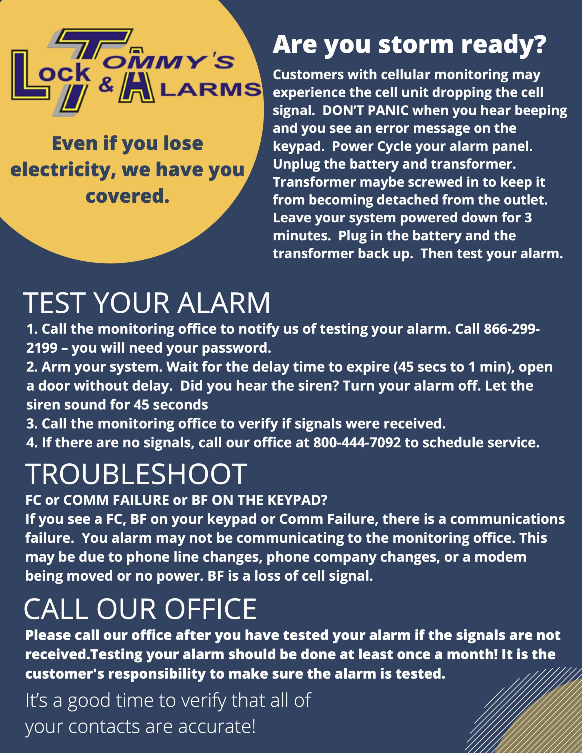 Remain Storm Ready – Tommy’s Lock & Alarm